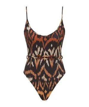 Zimmermann Aster Belted One-piece Swimsuit - Black