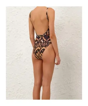 Zimmermann Aster Belted One-piece Swimsuit