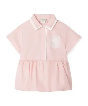 Fendi Baby Balloon Dress With Contrasting Trim