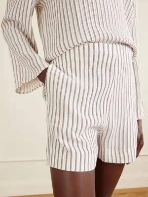 Tove Striped Linen Shorts