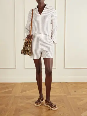 Tove Striped Linen Shorts