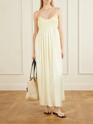 Tove Spaghetti Strap Pleated Maxi Dress