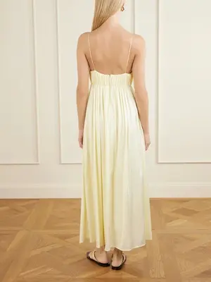 Tove Spaghetti Strap Pleated Maxi Dress