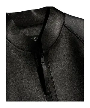 Gucci Grainy Leather Zip Jacket