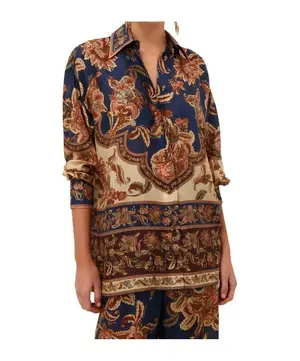 Zimmermann Aster Relaxed Shirt - Brown