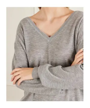 FRAME Long-sleeved V-neck Sweater