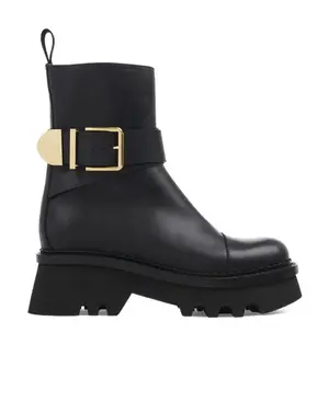 Chloé Owena Ankle Boots With Western Buckles