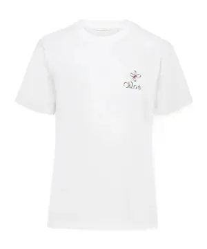 Chloé Logo Embroidered Crewneck T-shirt