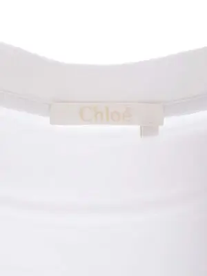 Chloé Logo Embroidered Crewneck T-shirt