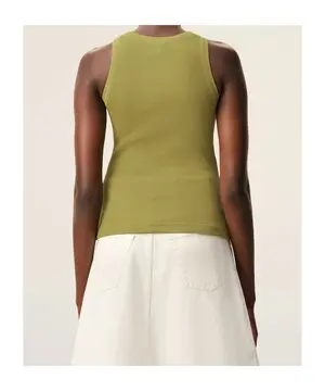 AMI Paris De Coeur Ribbed Tank Top