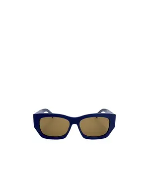 JIMMY CHOO Rectangular Sunglasses With Temple Logos - Brown
