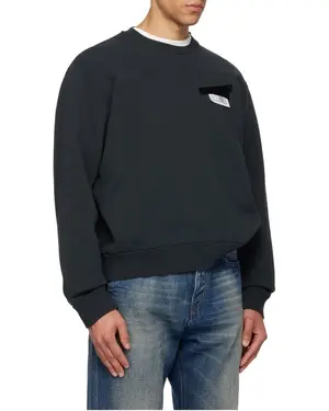 MAISON MARGIELA Logo Patch Crewneck Sweatshirt