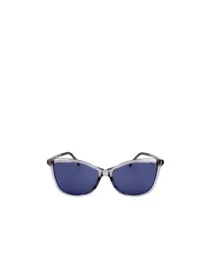 JIMMY CHOO Full Frame Sunglasses With Temple Logos - Blue