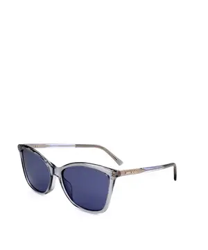 JIMMY CHOO Full Frame Sunglasses With Temple Logos - Blue