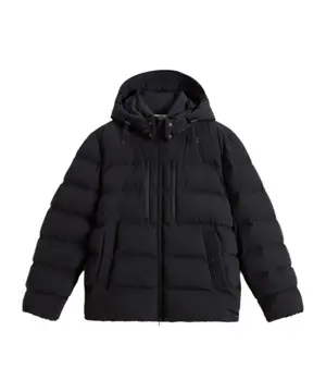 Woolrich Hooded Quilted Puffer Jacket - Black