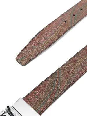 Etro Paisley Print Leather Belt