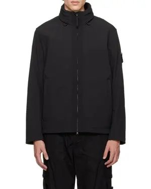 Stone Island High Neck Logo Patch Jacket