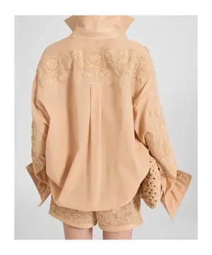 Ermanno Scervino Floral Embroidered Shirt Jacket