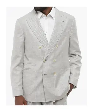 Brunello Cucinelli Houndstooth Double-breasted Suit
