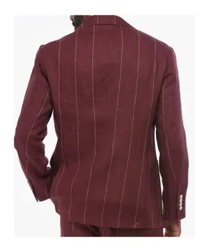 Brunello Cucinelli Pinstripe Linen Suit