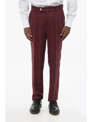 Brunello Cucinelli Pinstripe Linen Suit