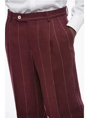 Brunello Cucinelli Pinstripe Linen Suit