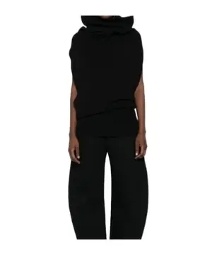 Alaïa Ribbed High-neck Open-back Jumper