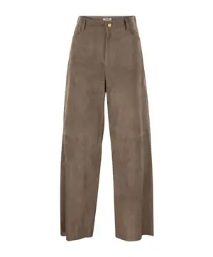 Max Mara Leather Trousers With Multiple Pockets