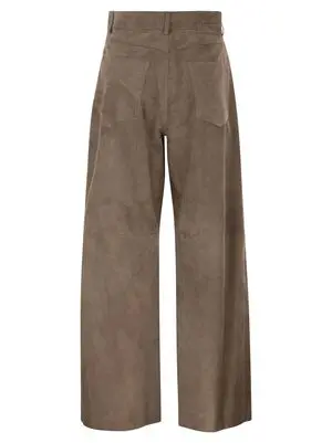 Max Mara Leather Trousers With Multiple Pockets