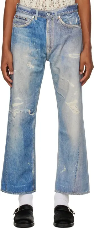 Our Legacy Distressed Wide-leg Jeans