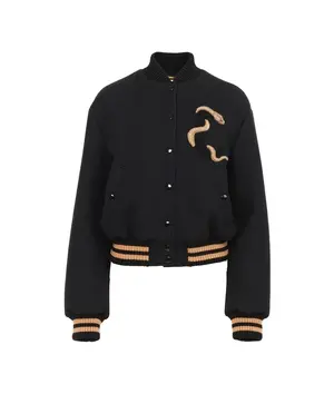 Chloé Long-sleeved Casual Jacket With Embellished Snake Detail