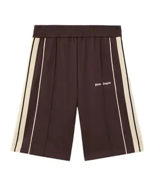 Palm Angels Palm Angels Logo Stripe Track Shorts Tan