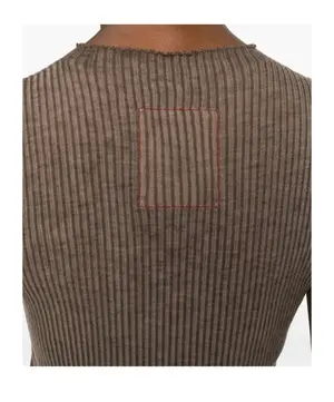 UMA WANG Ribbed Knit Sleeveless Pullover