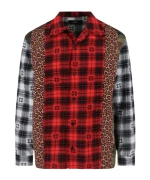 Amiri Spliced Ma Quad Flannel Shirt