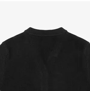 GANNI V-neck Logo Embroidered Cardigan