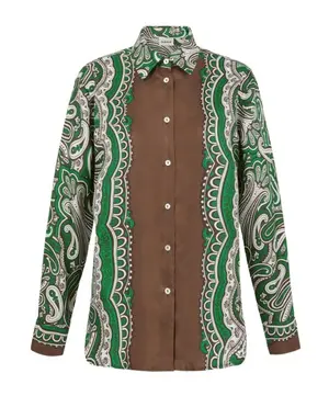 P.a.r.o.s.h Paisley Print Long Sleeve Shirt - Brown