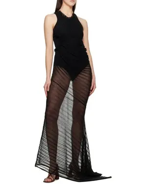Victoria Beckham Ribbed Maxi Dress