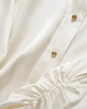 Veronica Beard Shiona Buttoned Top - Ivory