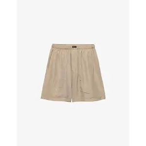 Prada Logo-patch Silk-blend Bermuda Shorts