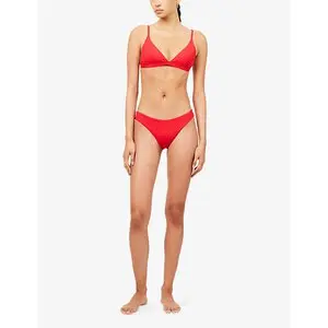 Second Summer High-waisted Bikini Bottoms - Red
