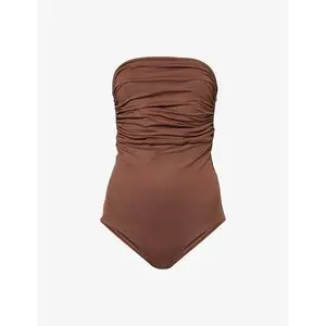 Second Summer Megan Bandeau Swimsuit - Brown