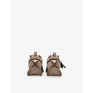 Off-White Be Right Back" Mesh And Suede Lace-up Trainers - Mid Brown