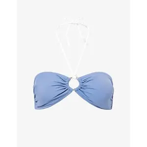 Heidi Klein Cetara Ring Bandeau Bikini Top - Blu-blu