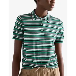 Prada Striped Cotton Polo Shirt