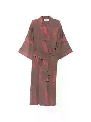 A.N.G.E.L.O. VINTAGE CULT 1990s Floral Print Kimono - Brown