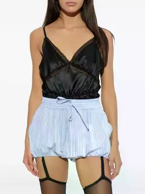 Dolce & Gabbana Satin Bodysuit With Lace Trim