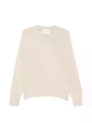 Soft Goat Crew Neck Raglan Sleeve Sweater - Neutrals