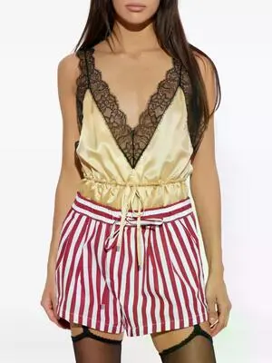 Dolce & Gabbana Silk Lace-trimmed Bodysuit