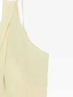 ALYSI Twisted-front Silk Top
