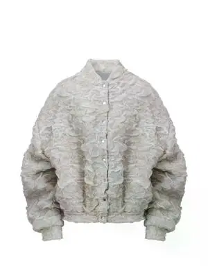 ALMAZ Avenue Ruffled Bomber Jacket
